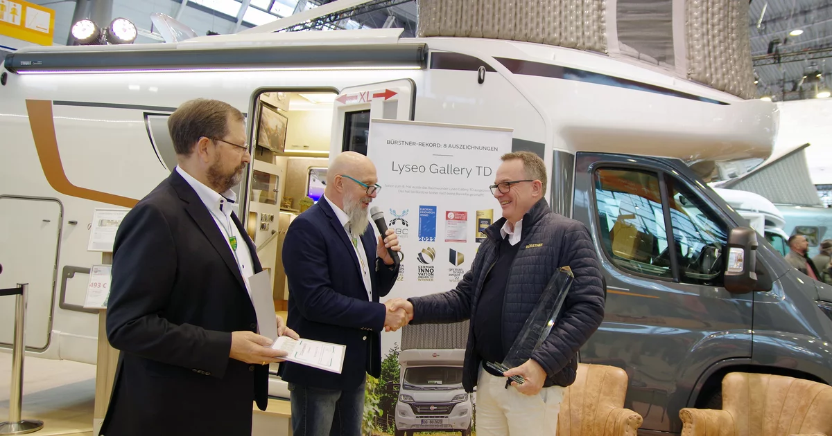 Op de openingsdag van CMT 2024 ontvangt Bürstner de DCC Safety Award ...